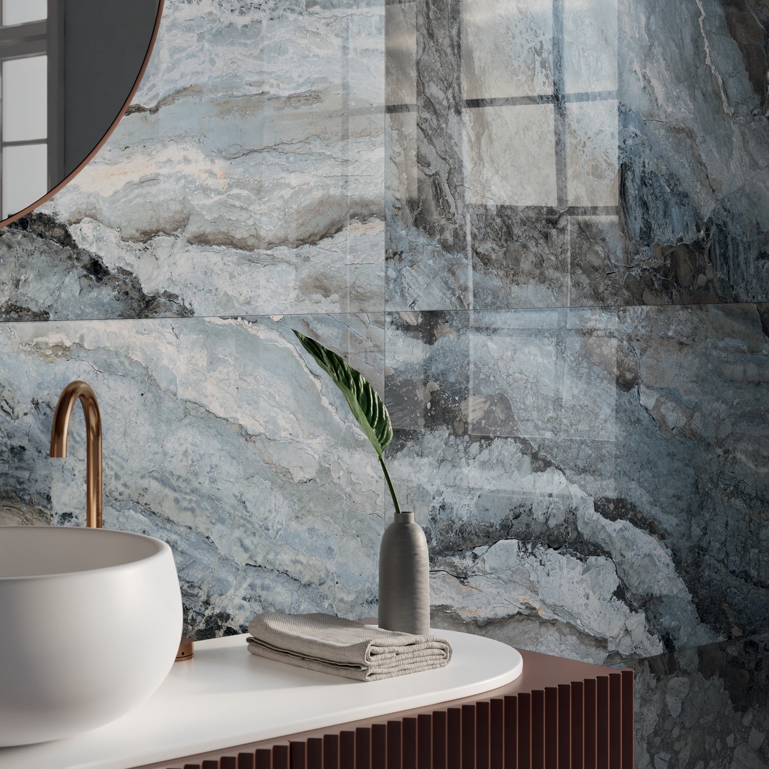 Blue Bathroom Porcelain Tiles | Boutique Stone